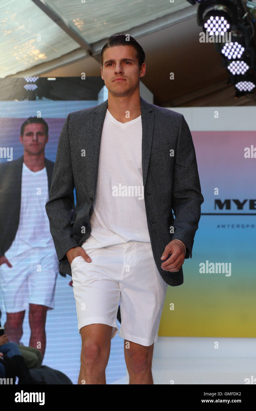 Sydney, Australia. 27th Aug, 2016. Models showcase designs at the Myer ...