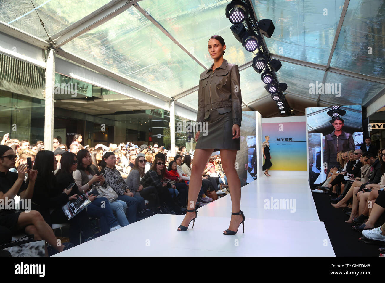 Sydney, Australia. 27th Aug, 2016. Models showcase designs at the Myer ...