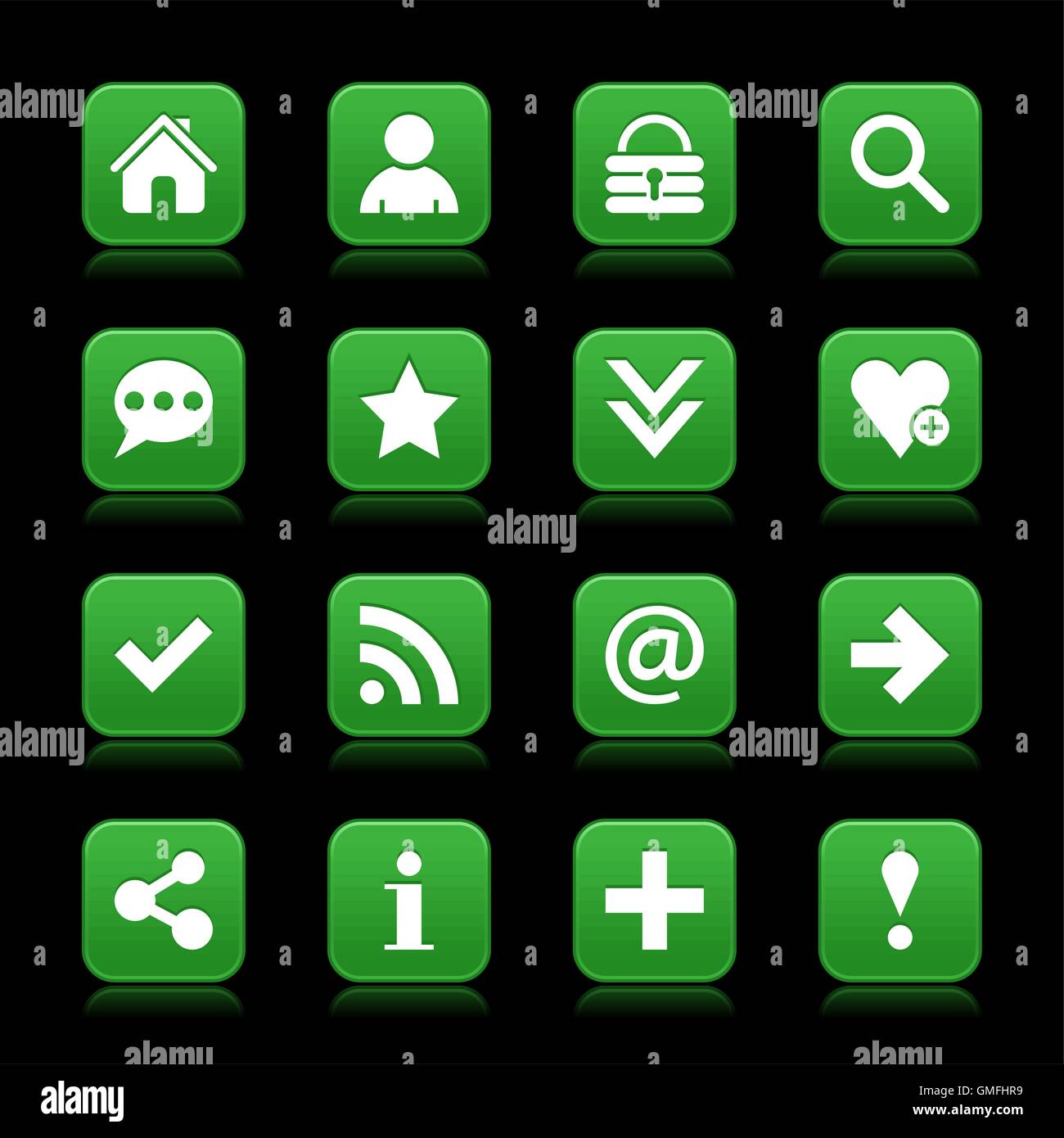 16 green satin icon with white basic sign on rounded square web button ...