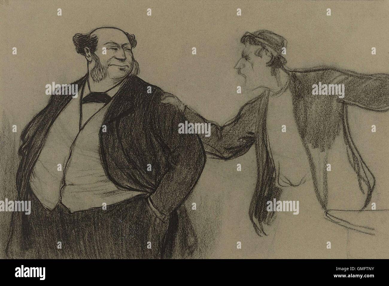 Capitalist and Worker, by Jan de Waardt, c. 1881-99. Dutch drawing ...