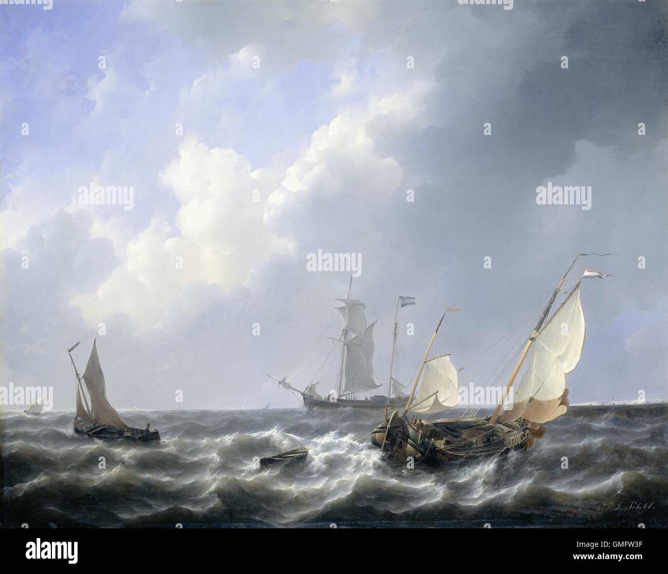 Seascape from the Zeeland Waters, near the Island of Schouwen, by ...