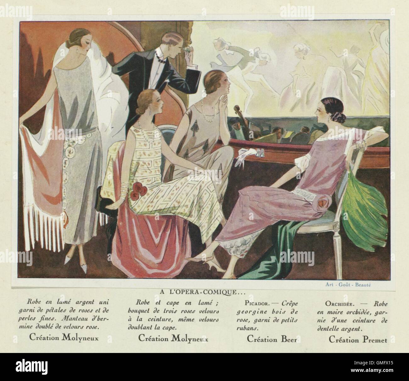 At the Comic Opera, by Anonymous, 1924, French magazine illustration ...