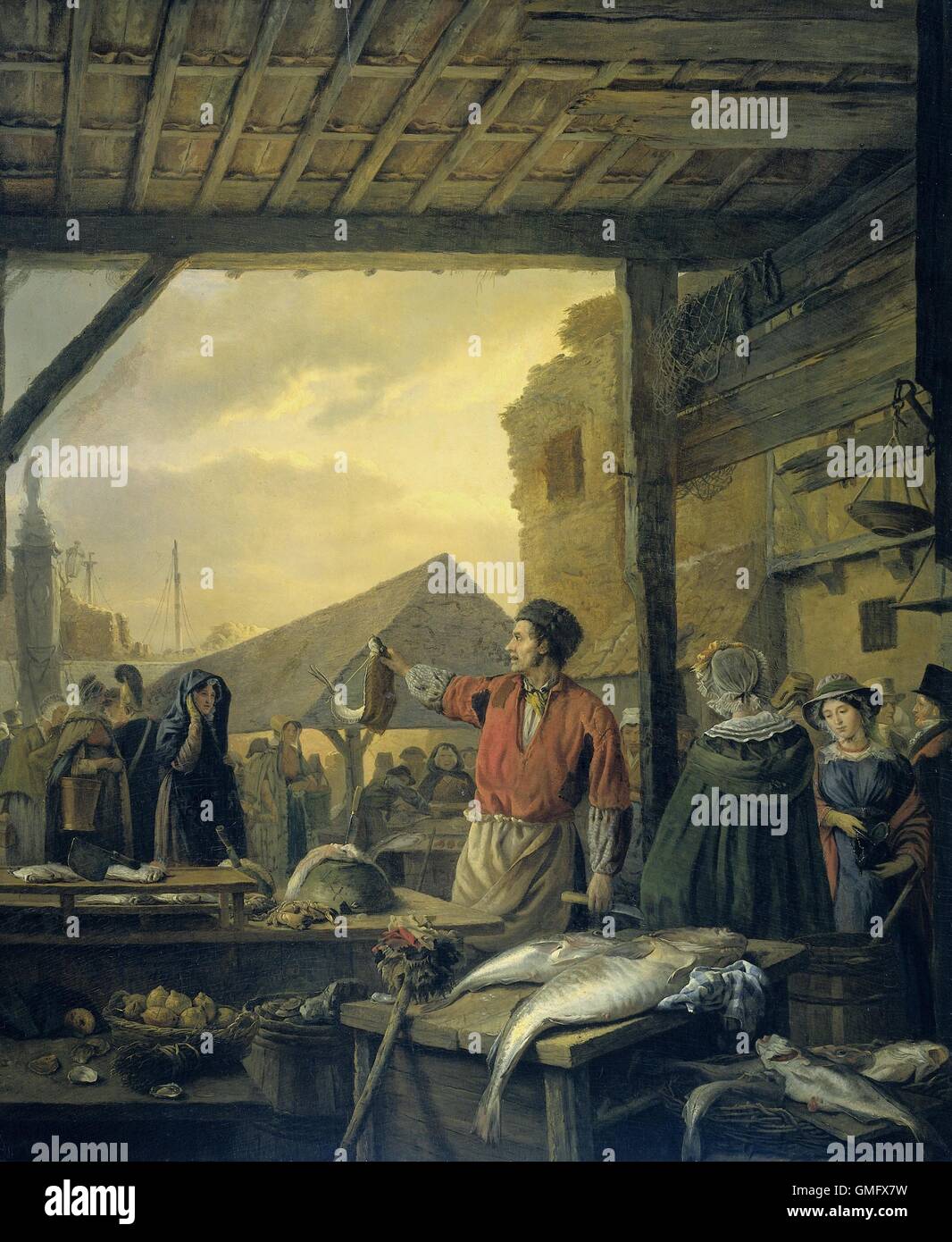 Fish market painting hi-res stock photography and images - Alamy