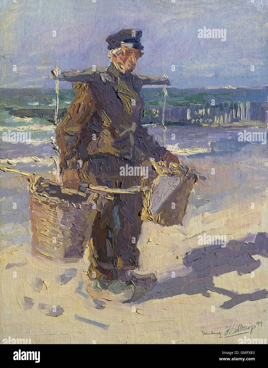 The Shells fisherman, by Jan Toorop, 1904, Dutch painting, oil on ...