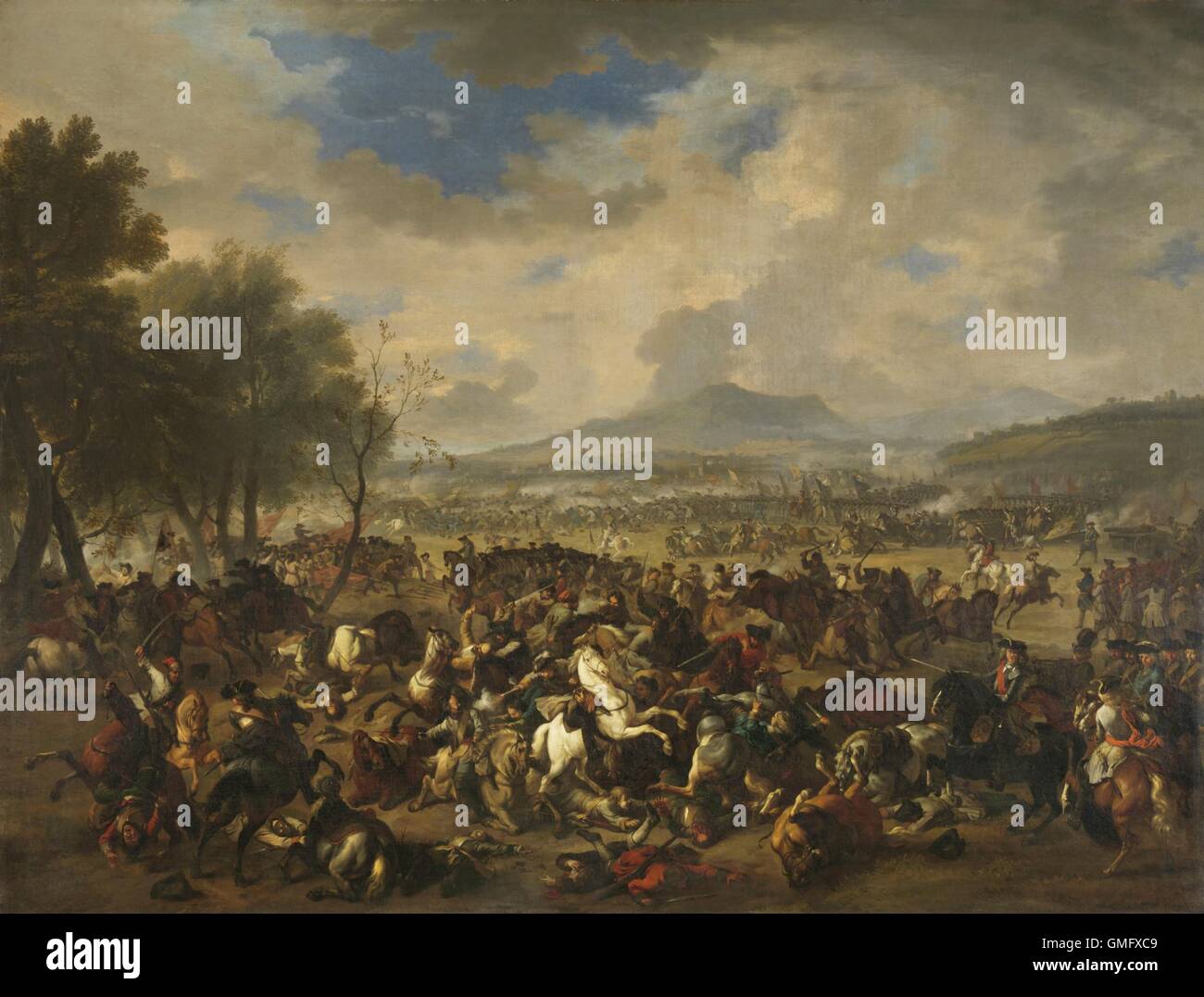 Battle at Ramillies between the French and the Allied Powers, by Jan ...