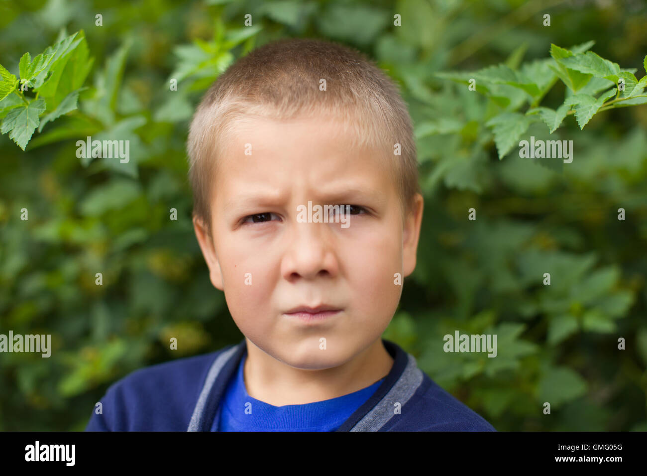 Portrait of a boy in nature Stock Photo - Alamy