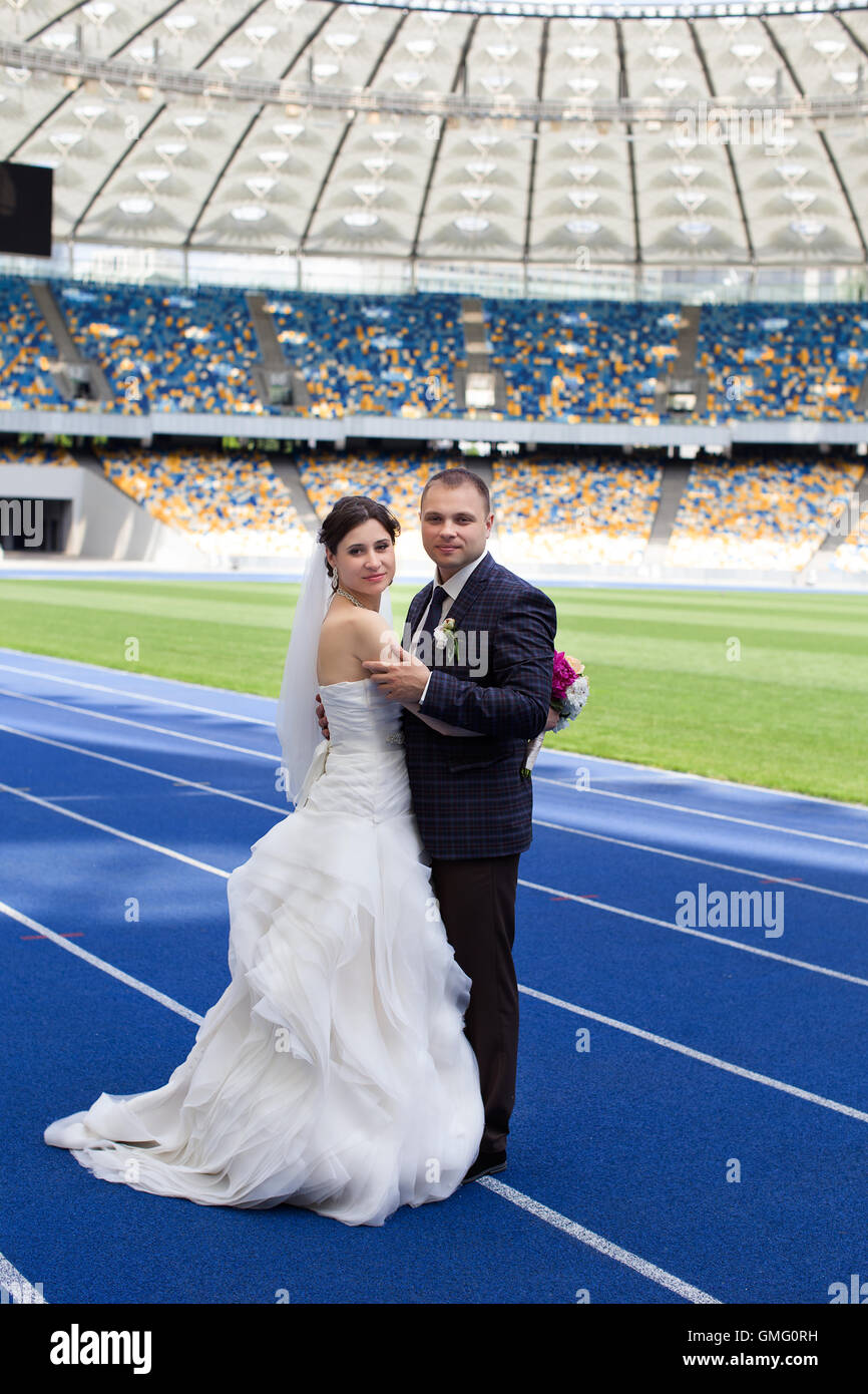 Wedding at football stadium hi-res stock photography and images - Alamy