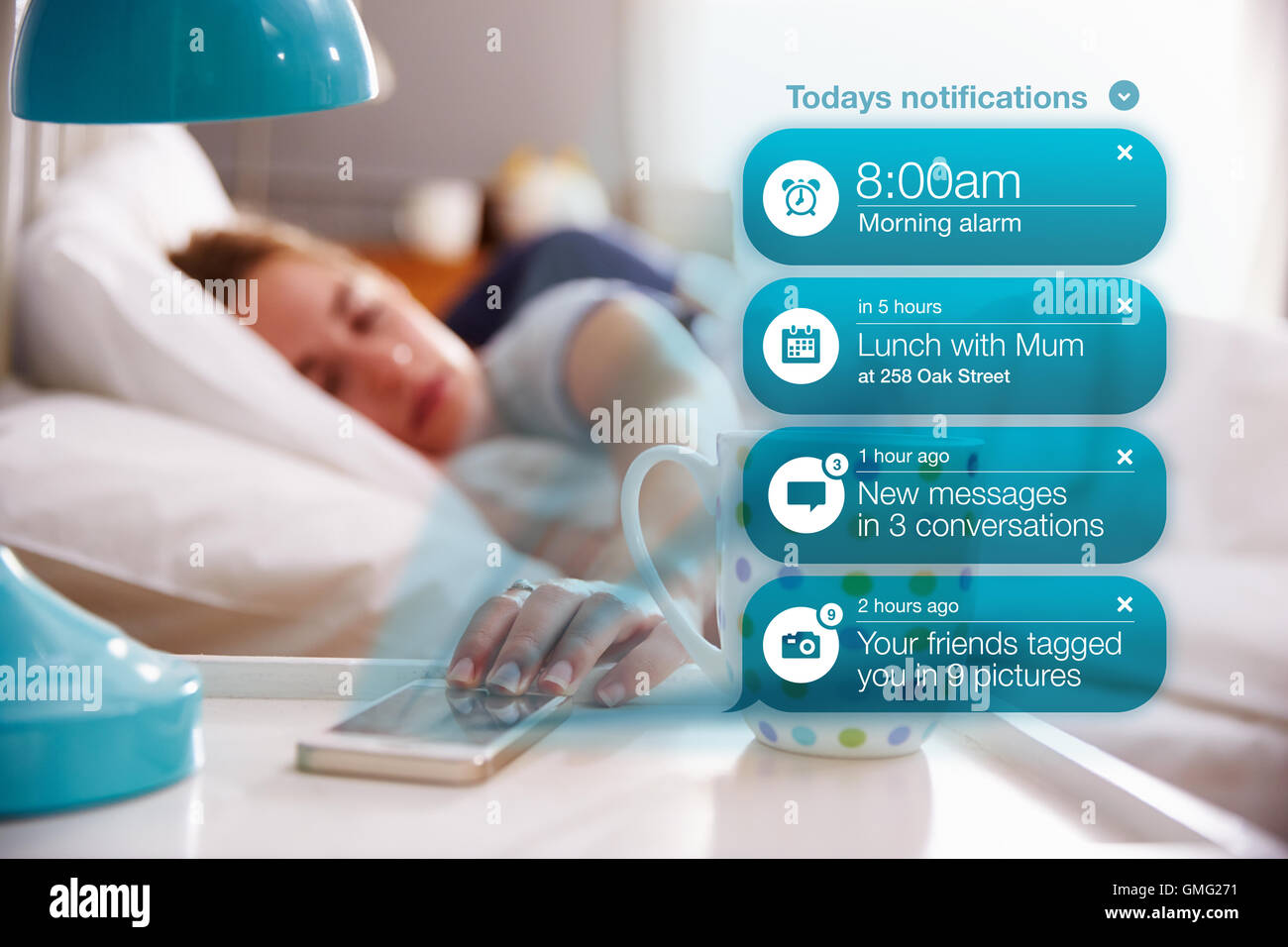 Checking notifications hi-res stock photography and images - Alamy