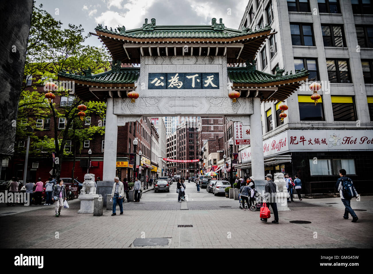 Chinatown streets at Boston Stock Photo - Alamy
