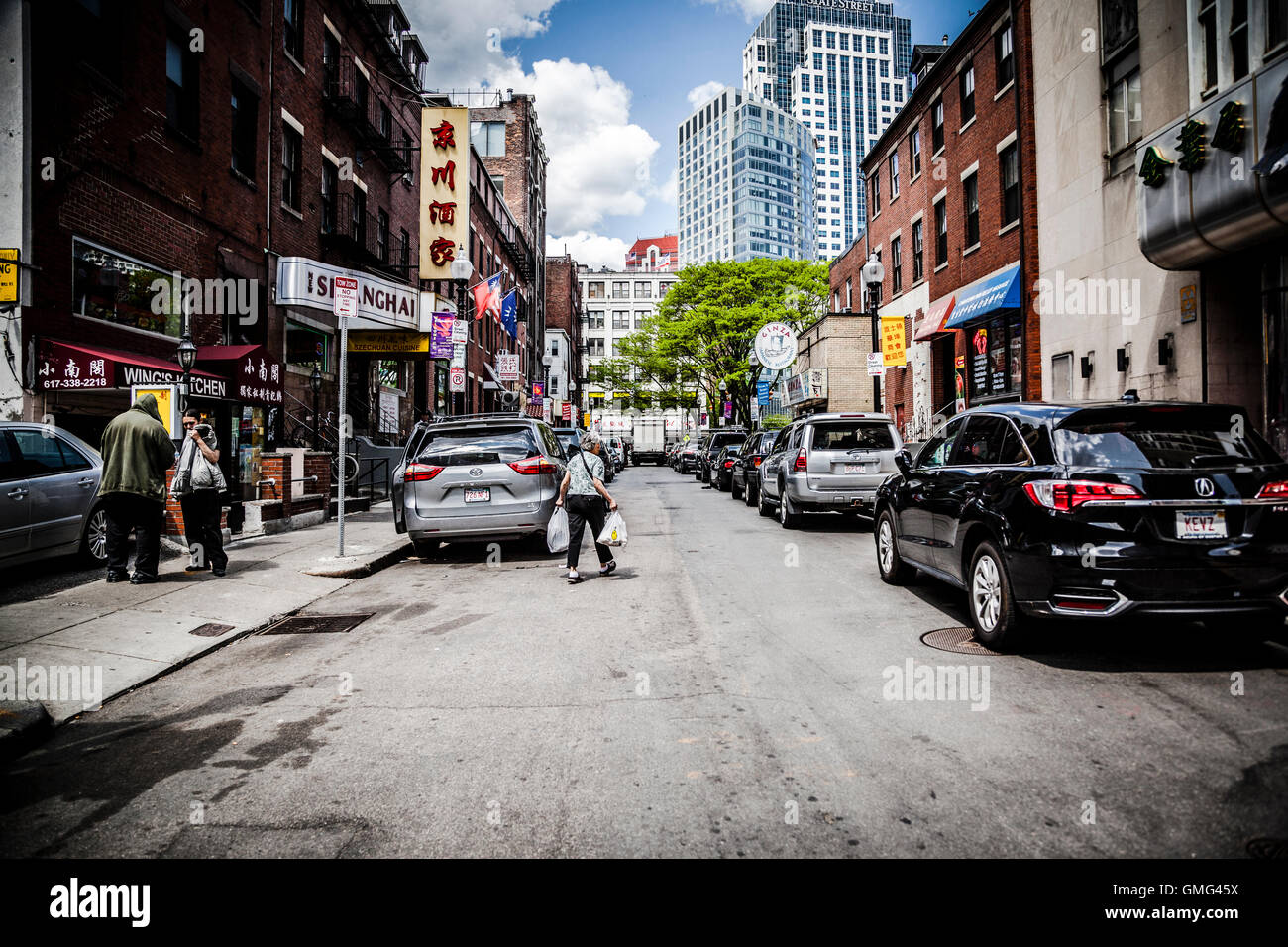 Chinatown streets at Boston Stock Photo - Alamy