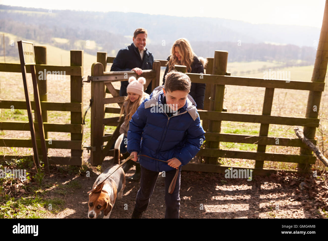 Boy Walking Through Gate High Resolution Stock Photography and Images ...