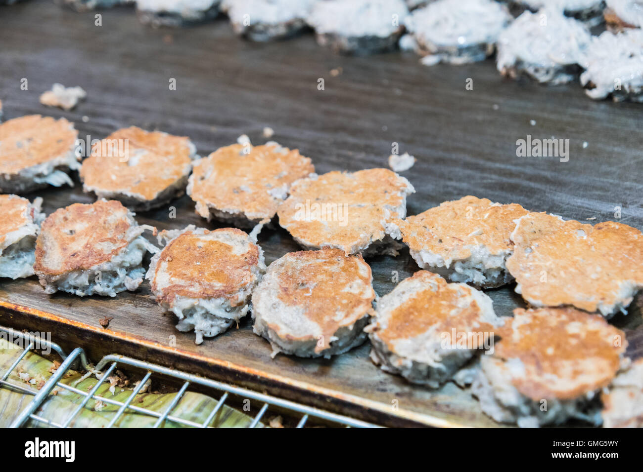 Kanom Babin Thai dessert style pancake made from coconut, arrowroot ...