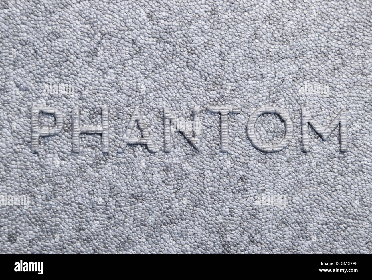 Word of the phantom on a gray foam Stock Photo - Alamy