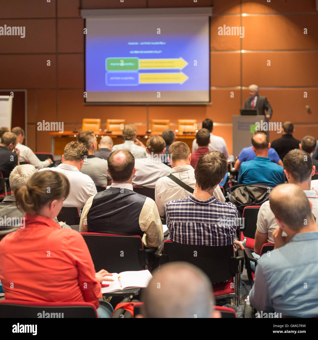 Audience in the lecture hall Stock Photo - Alamy
