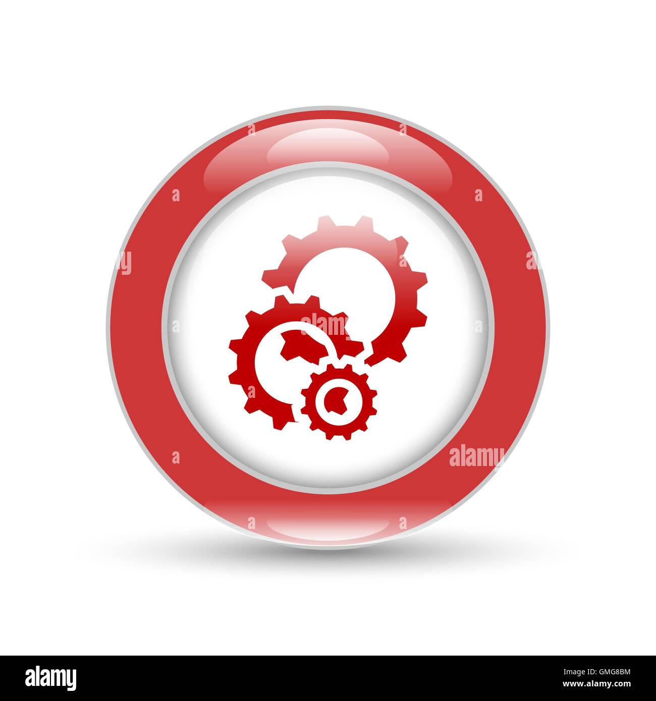 cogs gears in circle Stock Vector Image & Art - Alamy