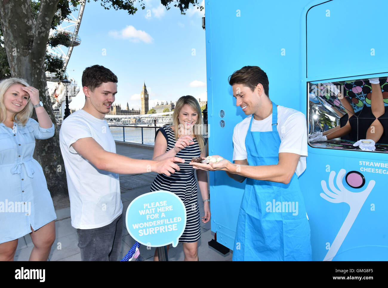 EDITORIAL USE ONLY (Left to right) Hannah Newcombe, Steve Crump and ...