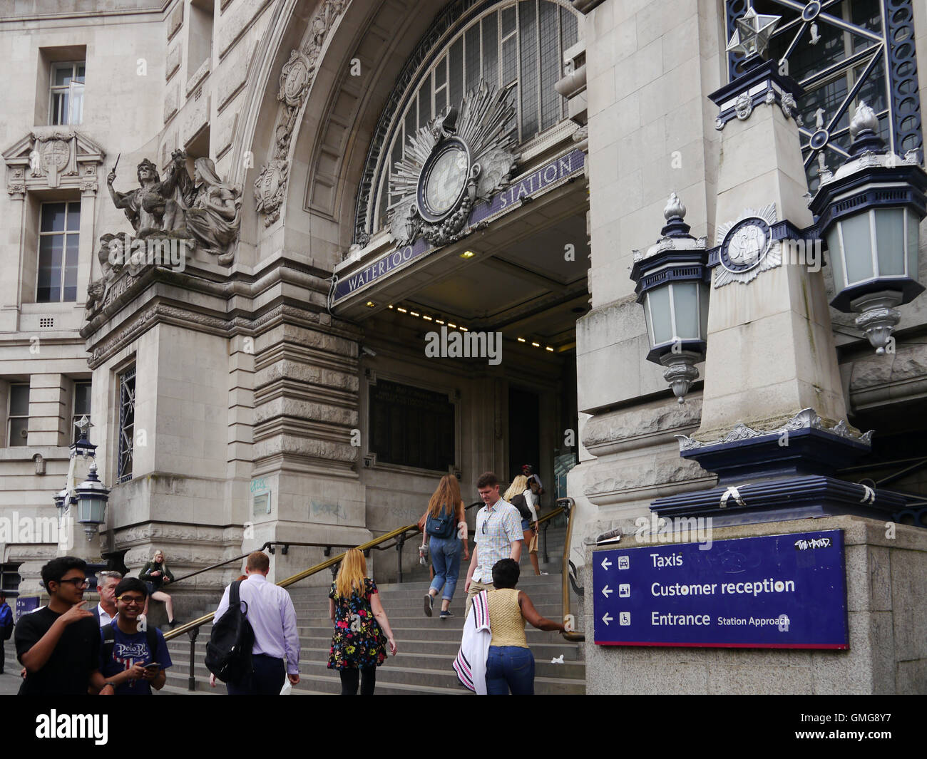 The main entrance to Waterloo station in London, England Stock Photo ...
