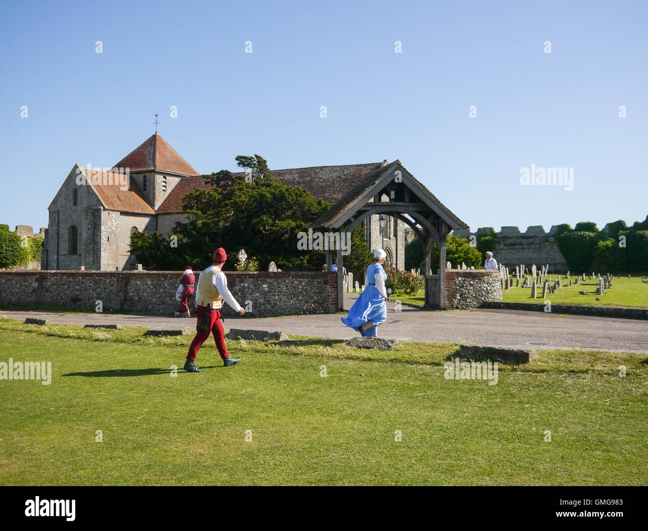 The Norman, Medieval church of St Mary in the grounds of Portchester ...