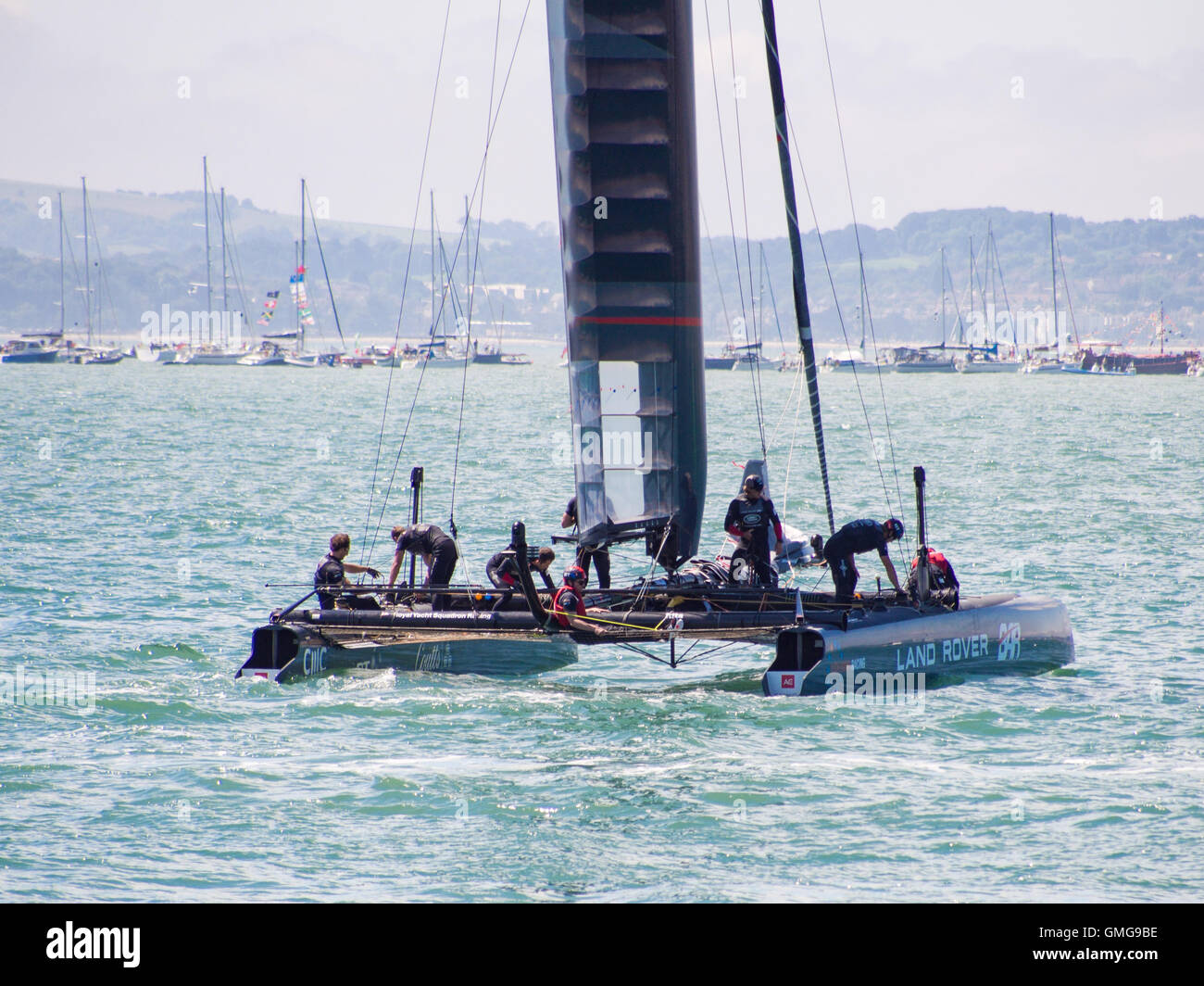 The AC45 racing yacht of Ben Ainslie Racing taking part in the Americas ...