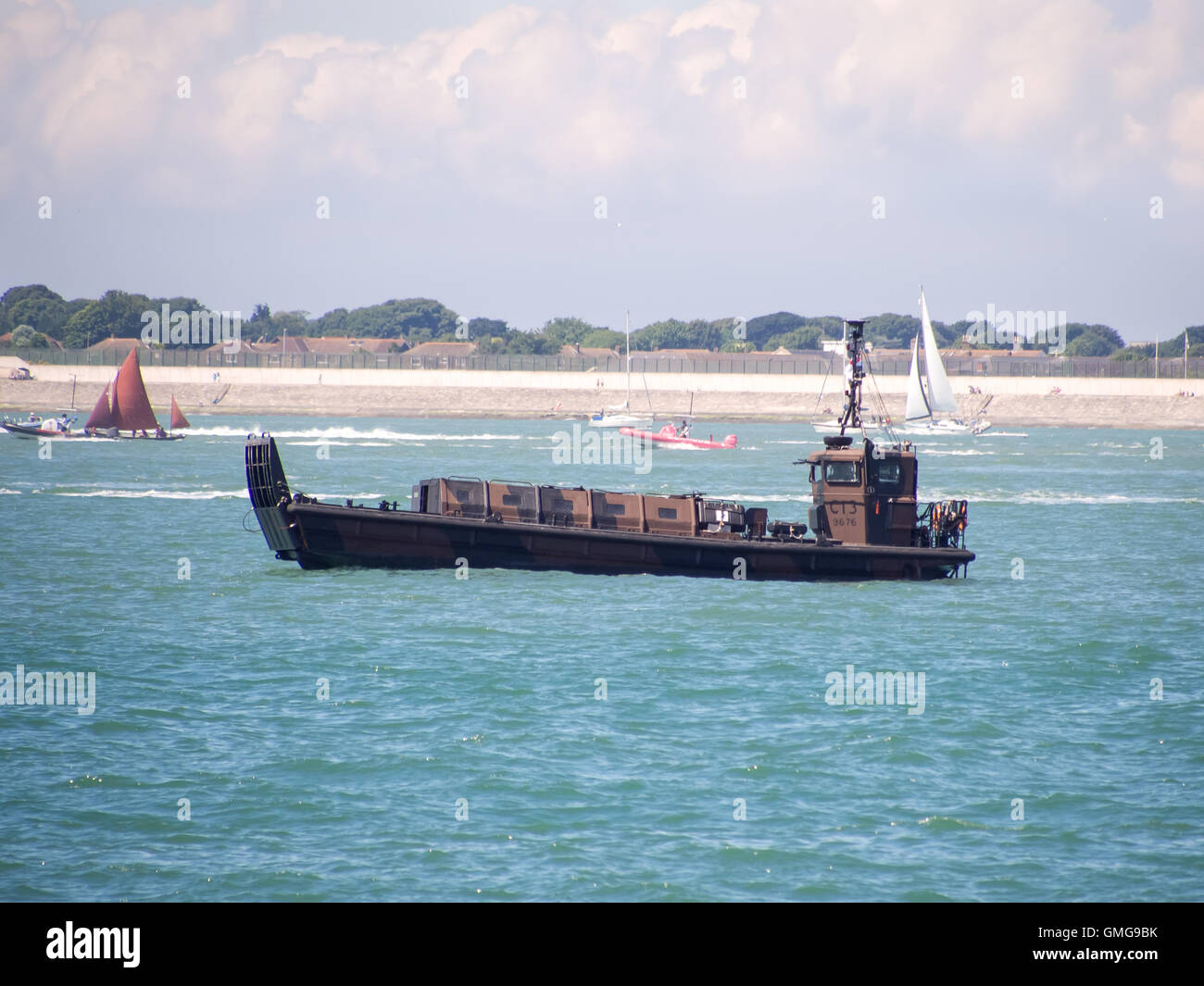 Landing Craft Vehicle Personnel Mk5 of the Royal Marines in the Solent ...