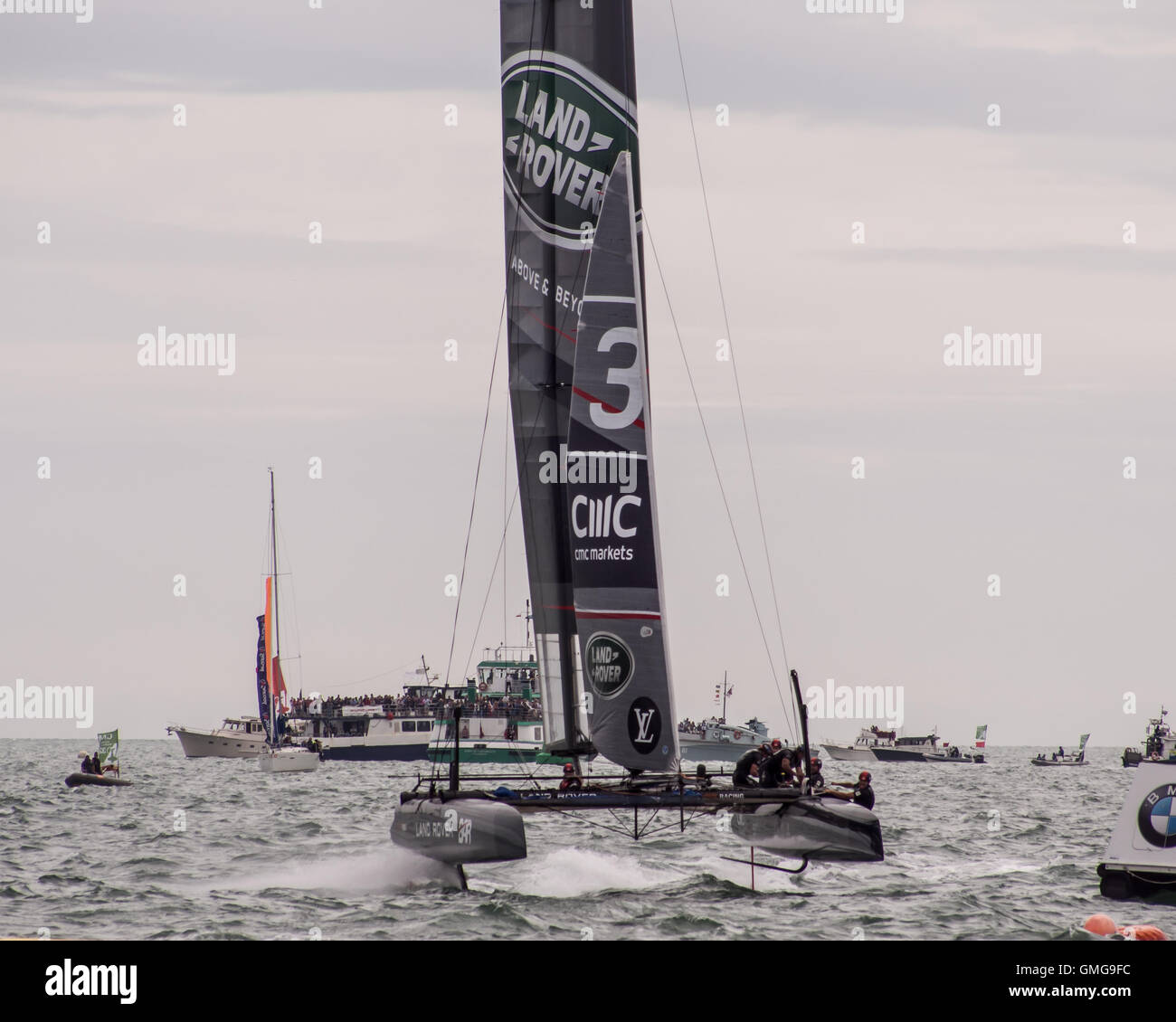 The AC45 racing yacht of Ben Ainslie Racing taking part in the Americas ...