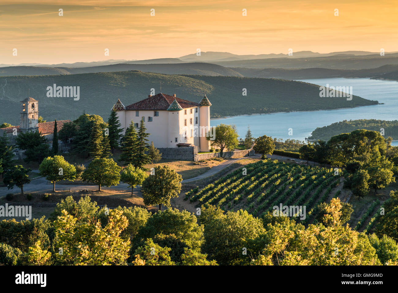 Castle of Aiguines, French Chateau, Village of Aiguines, Lac de Sainte ...
