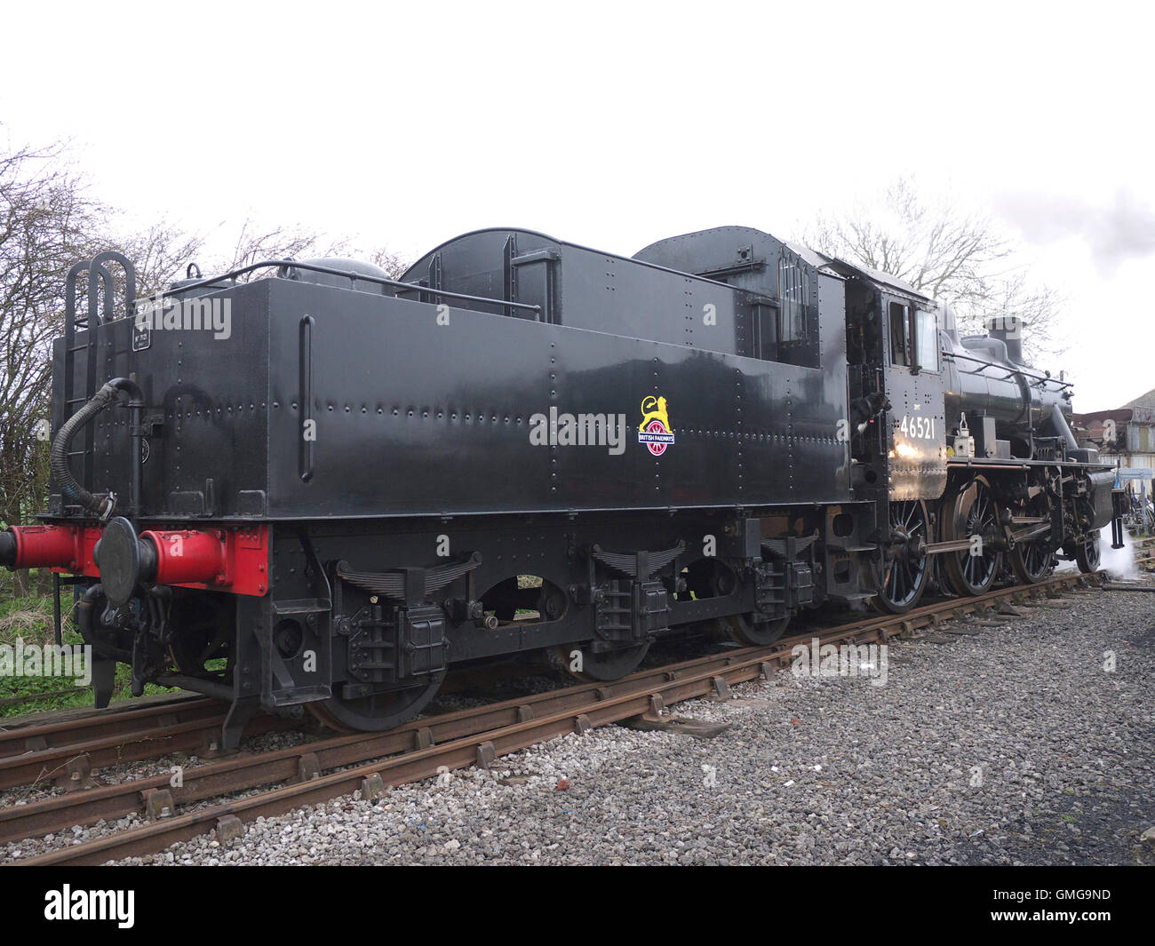 Ivatt Class 2 2-6-0 at the Lincolnshire Wolds Railway (LWR) easter b2015 Stock Photo - Alamy