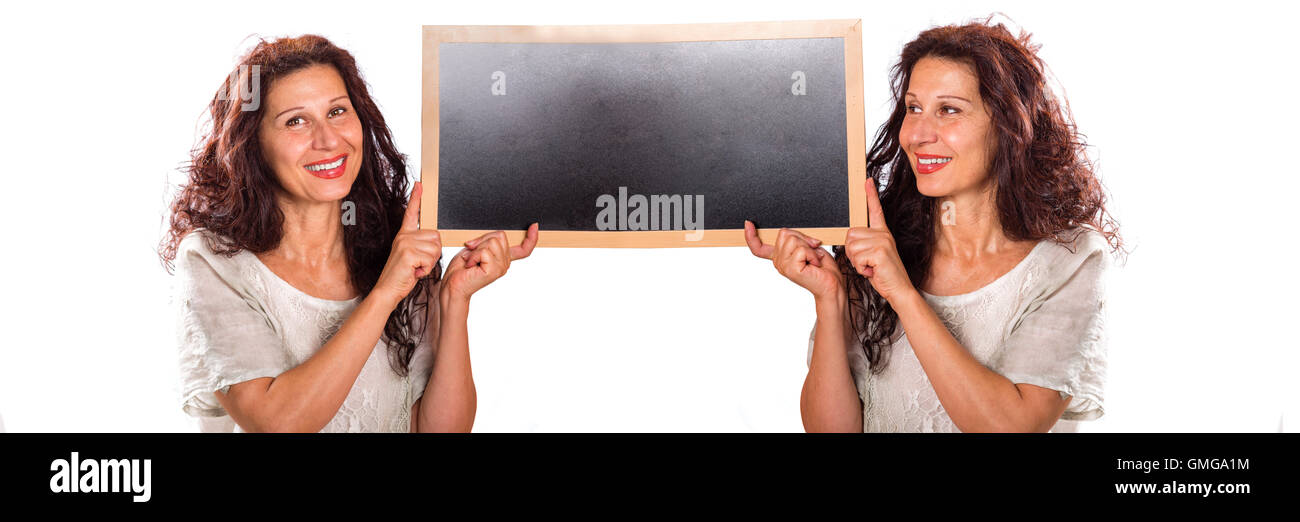 Photo woman in black Cut Out Stock Images & Pictures - Alamy