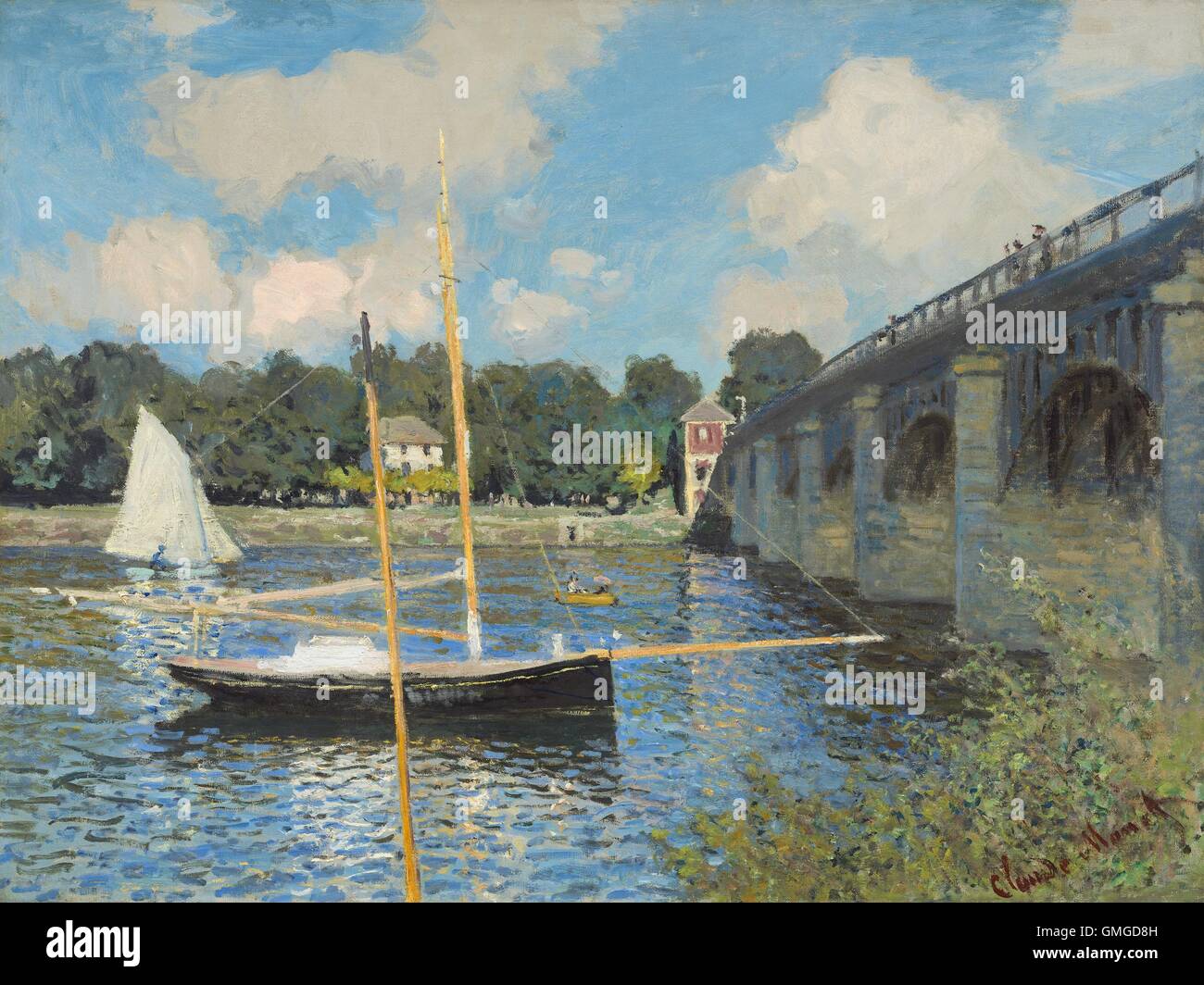 The Bridge at Argenteuil, by Claude Monet, 1874, French impressionist ...
