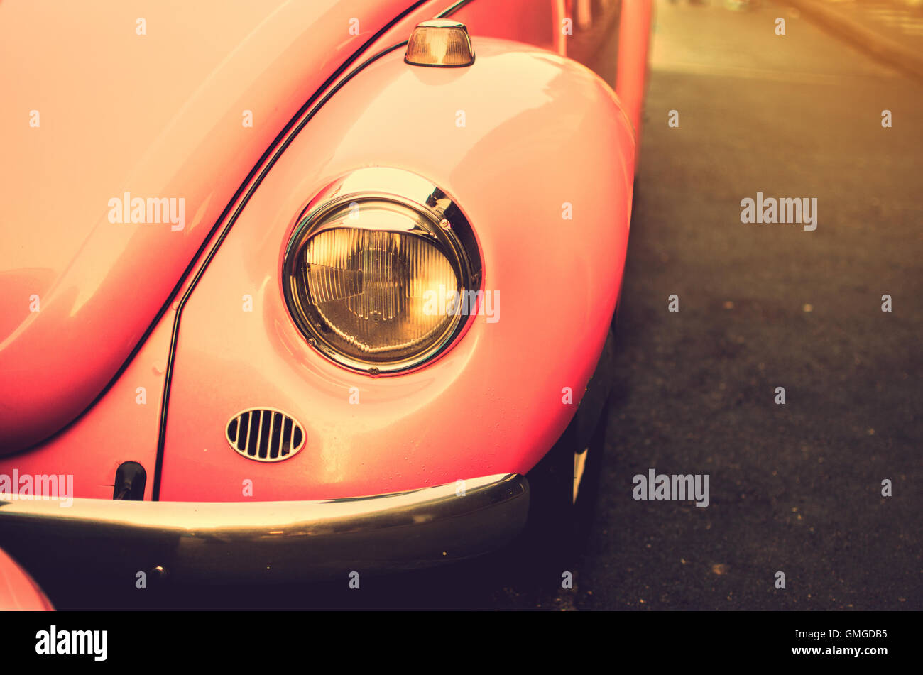 Car headlights Antique vintage. vintage effect style Stock Photo - Alamy