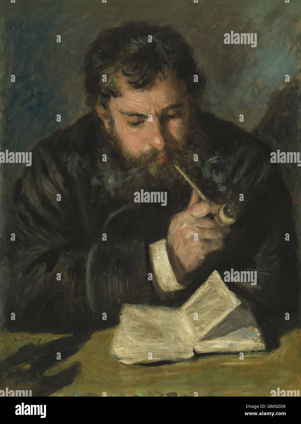 Claude Monet, by Auguste Renoir, 1872, French impressionist painting ...