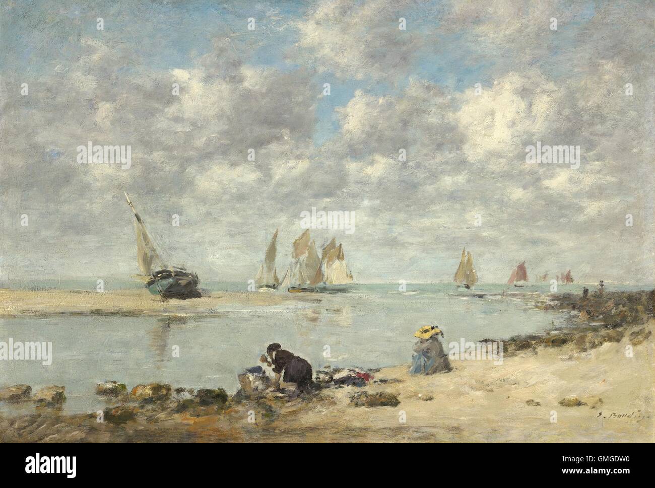Washerwoman near Trouville, by Eugene Boudin, 1872-76, French ...