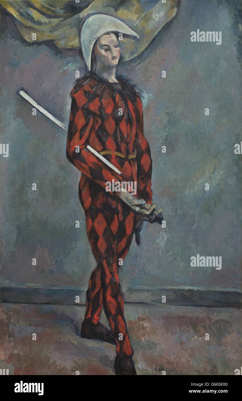 Harlequin, by Paul Cezanne, 1888-90, French Post-Impressionist painting ...