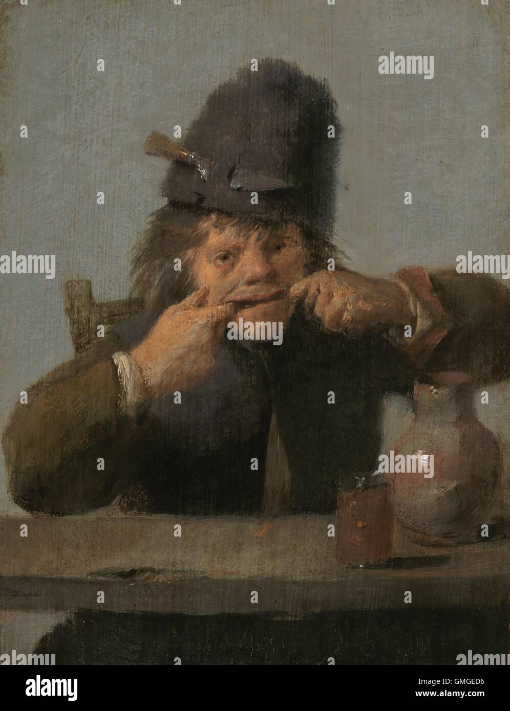 Youth Making a Face, by Adriaen Brouwer, 1632-35, Flemish painting, oil ...