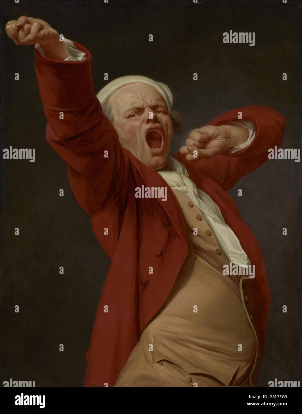 Self-Portrait, Yawning, by Joseph Ducreux, 1783, French painting, oil ...