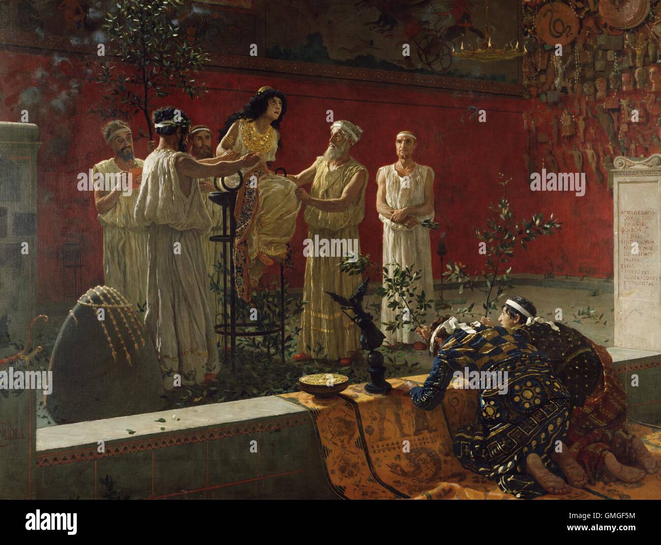 The Oracle, by Camillo Miola, 1880, Italian painting, oil on canvas ...