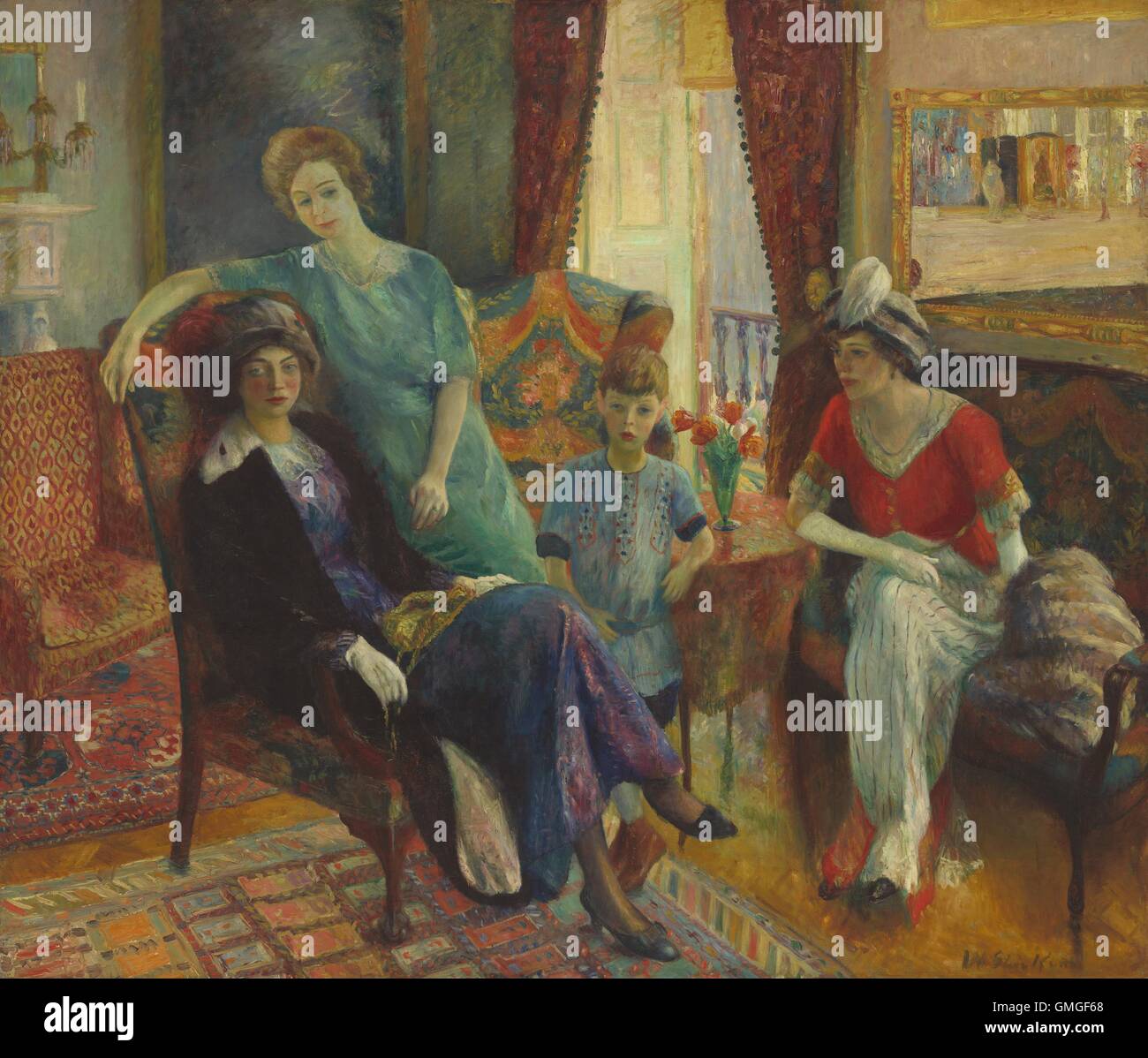 Family Group, by William Glackens, 1910-11, American painting, oil on ...