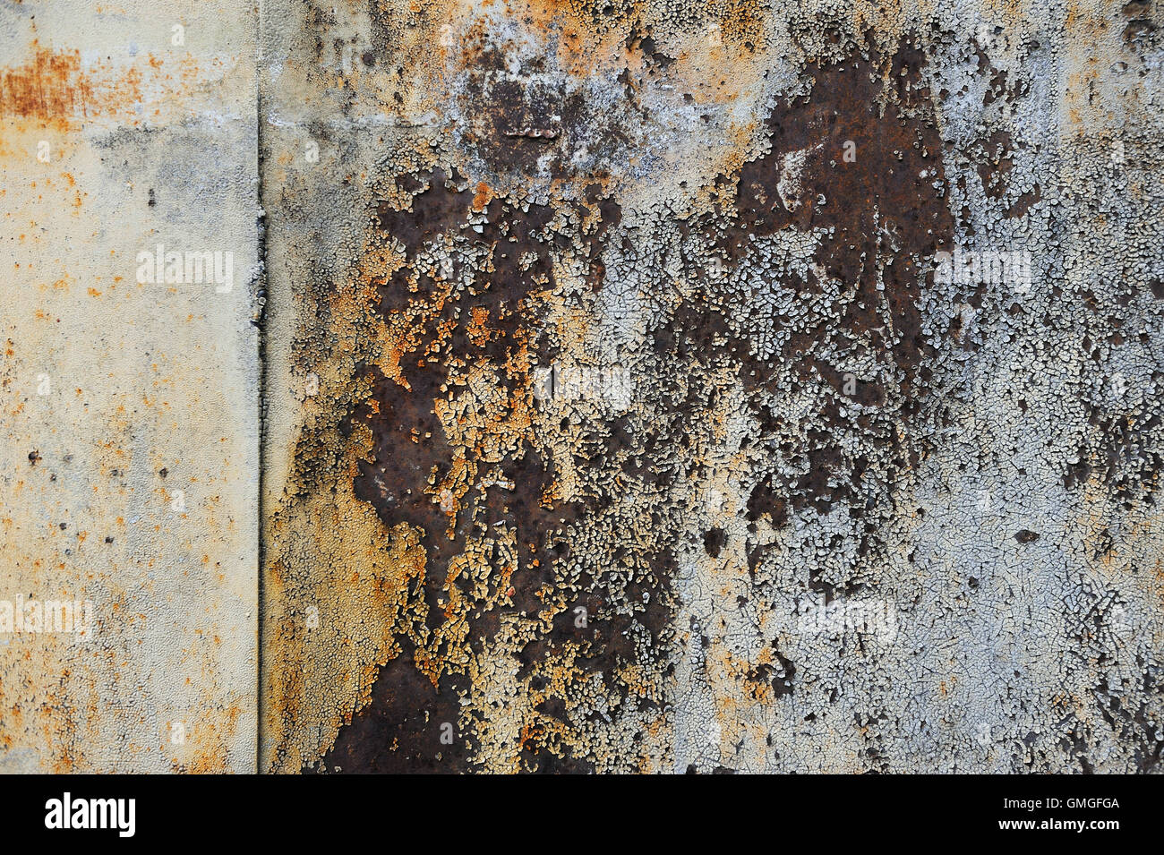 Background image of a piece of rusty iron with peeling paint Stock ...