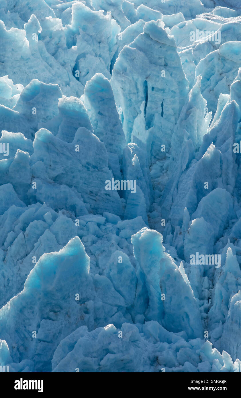 A glacier has pushed chunks of ice up in a fan pattern Stock Photo - Alamy