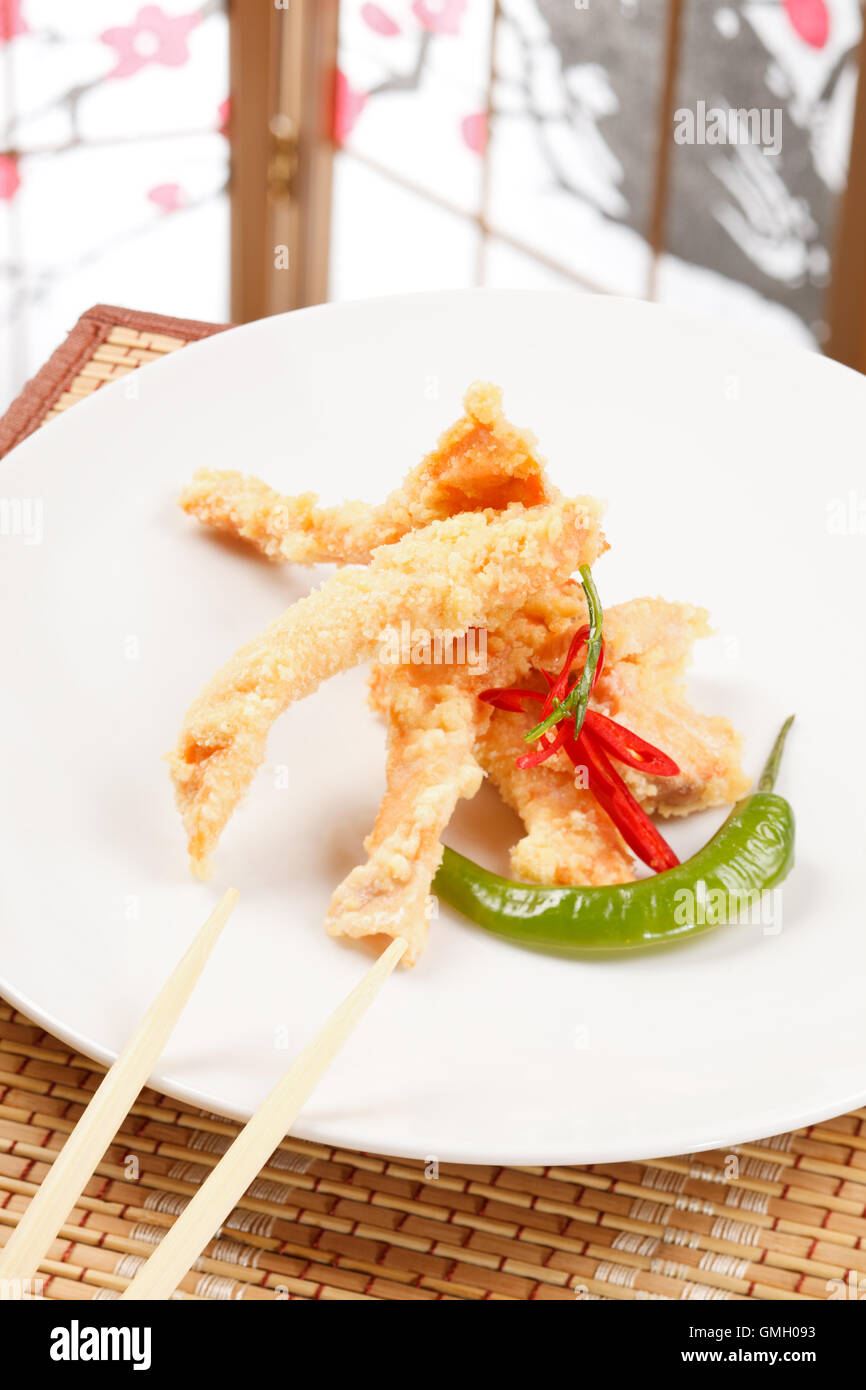 salmon in tempura Stock Photo - Alamy