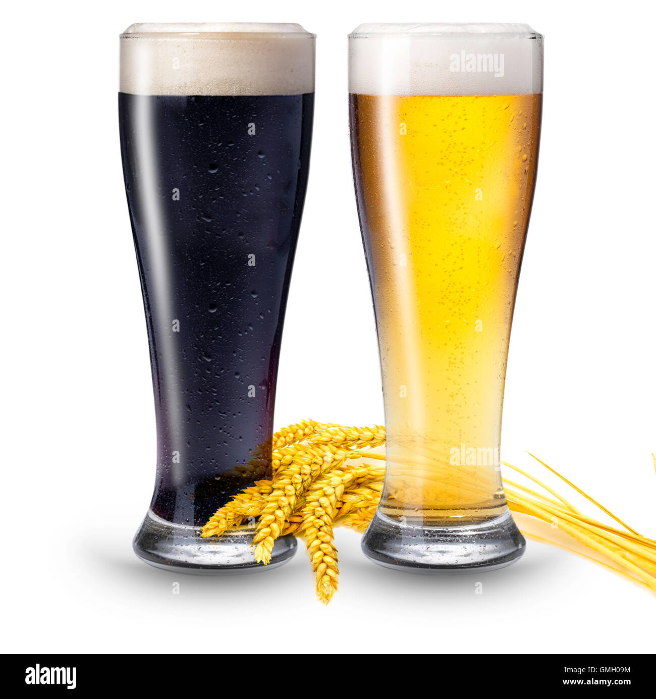 Beer glass black background Cut Out Stock Images & Pictures - Alamy