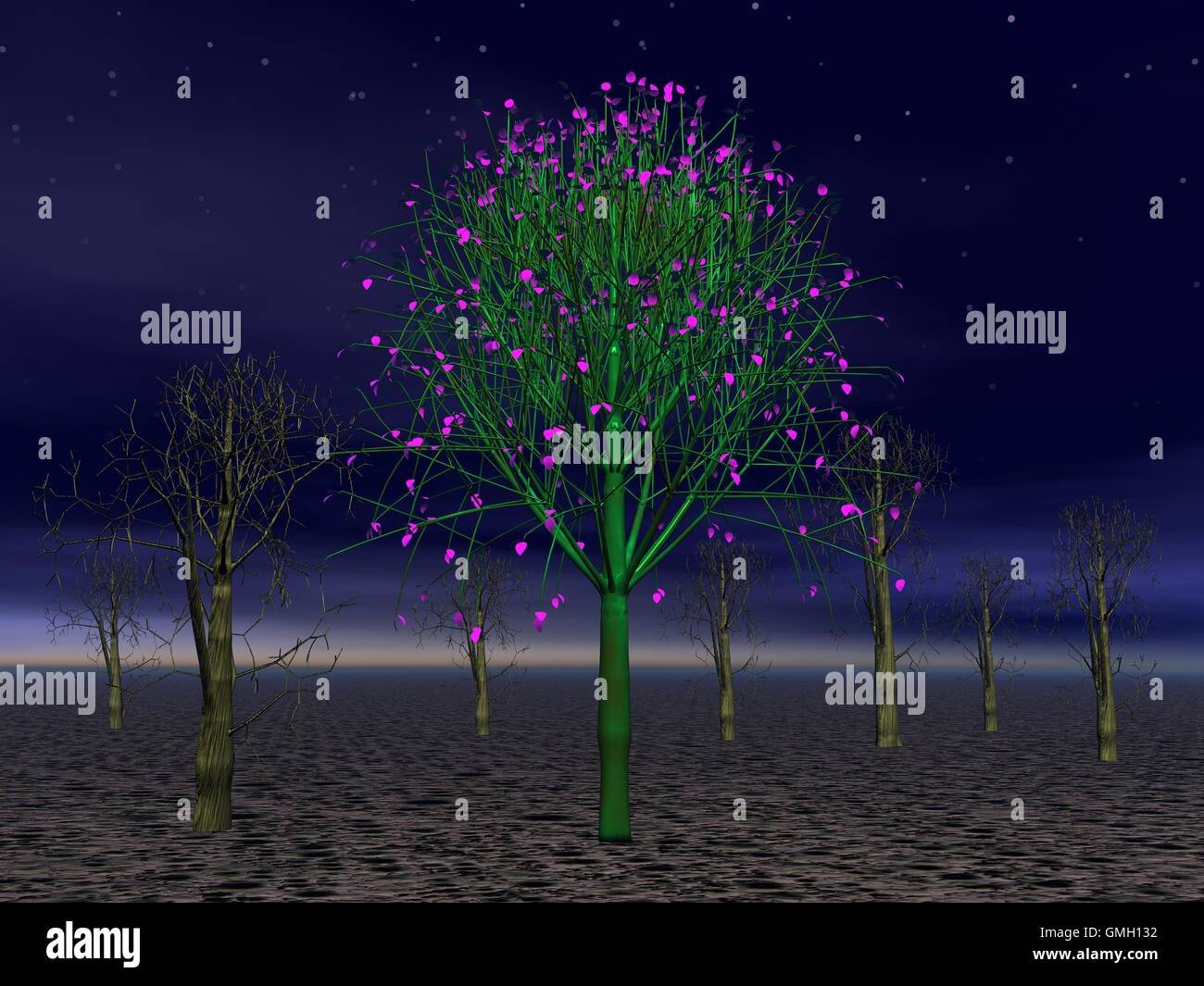 3d illustration dry tree hi-res stock photography and images - Alamy