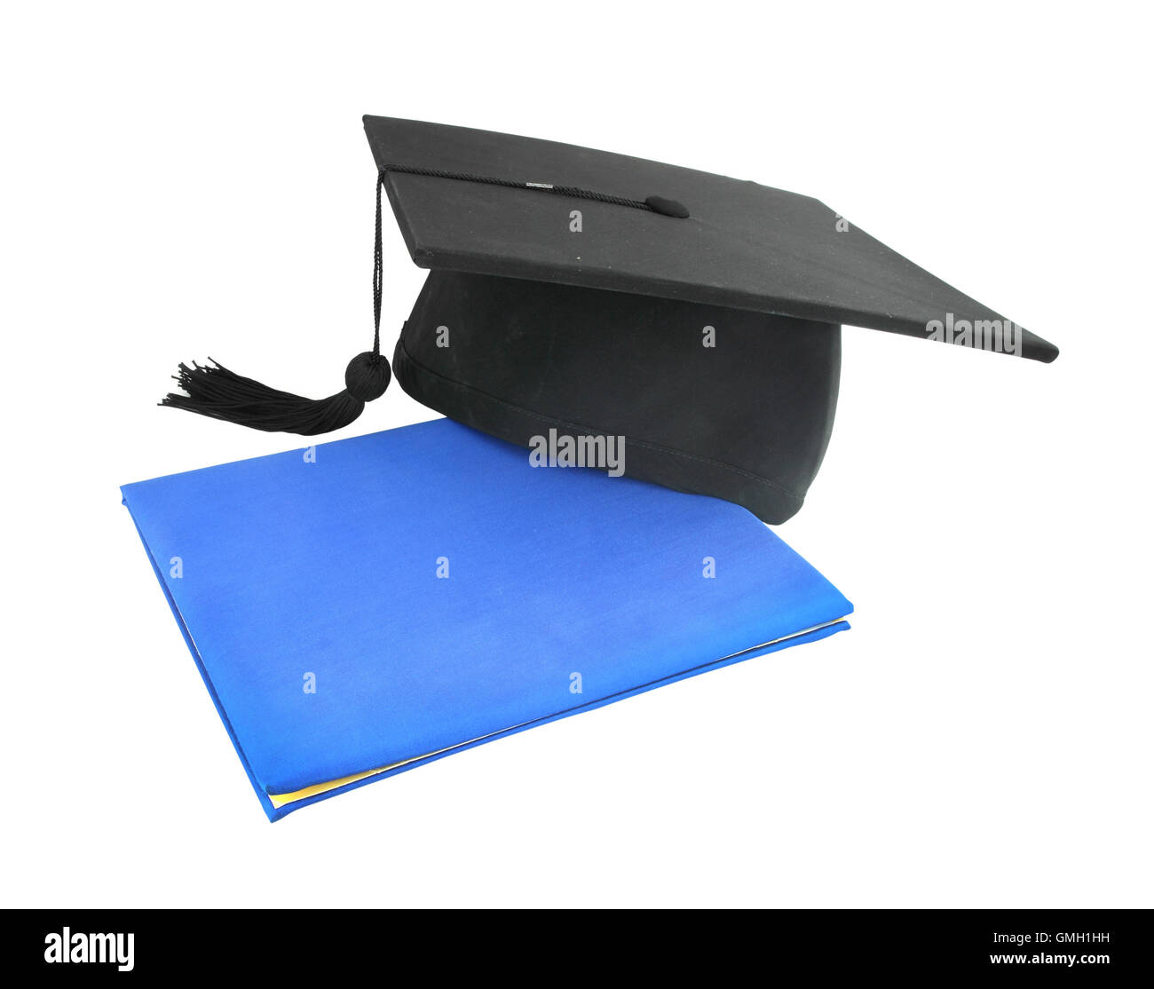 graduation cap with diploma Stock Photo - Alamy