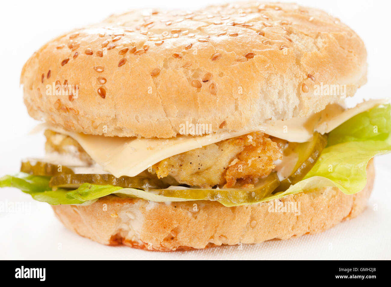 cheeseburger on the plate Stock Photo - Alamy