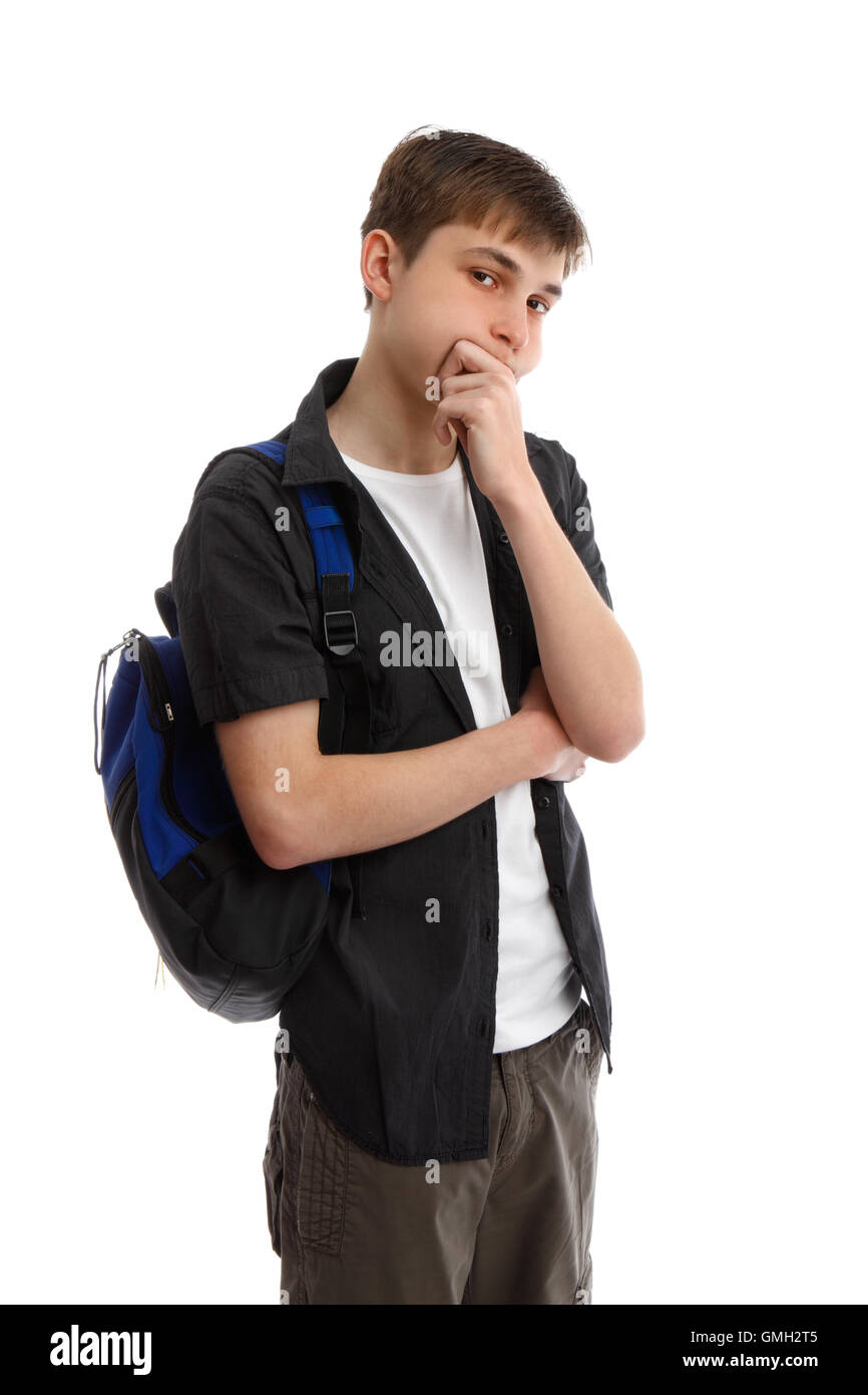 Thinking male student Stock Photo - Alamy