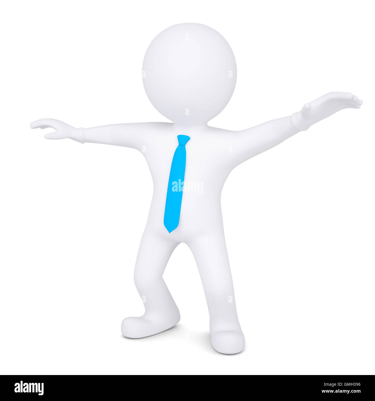 3d white man dances Stock Photo - Alamy