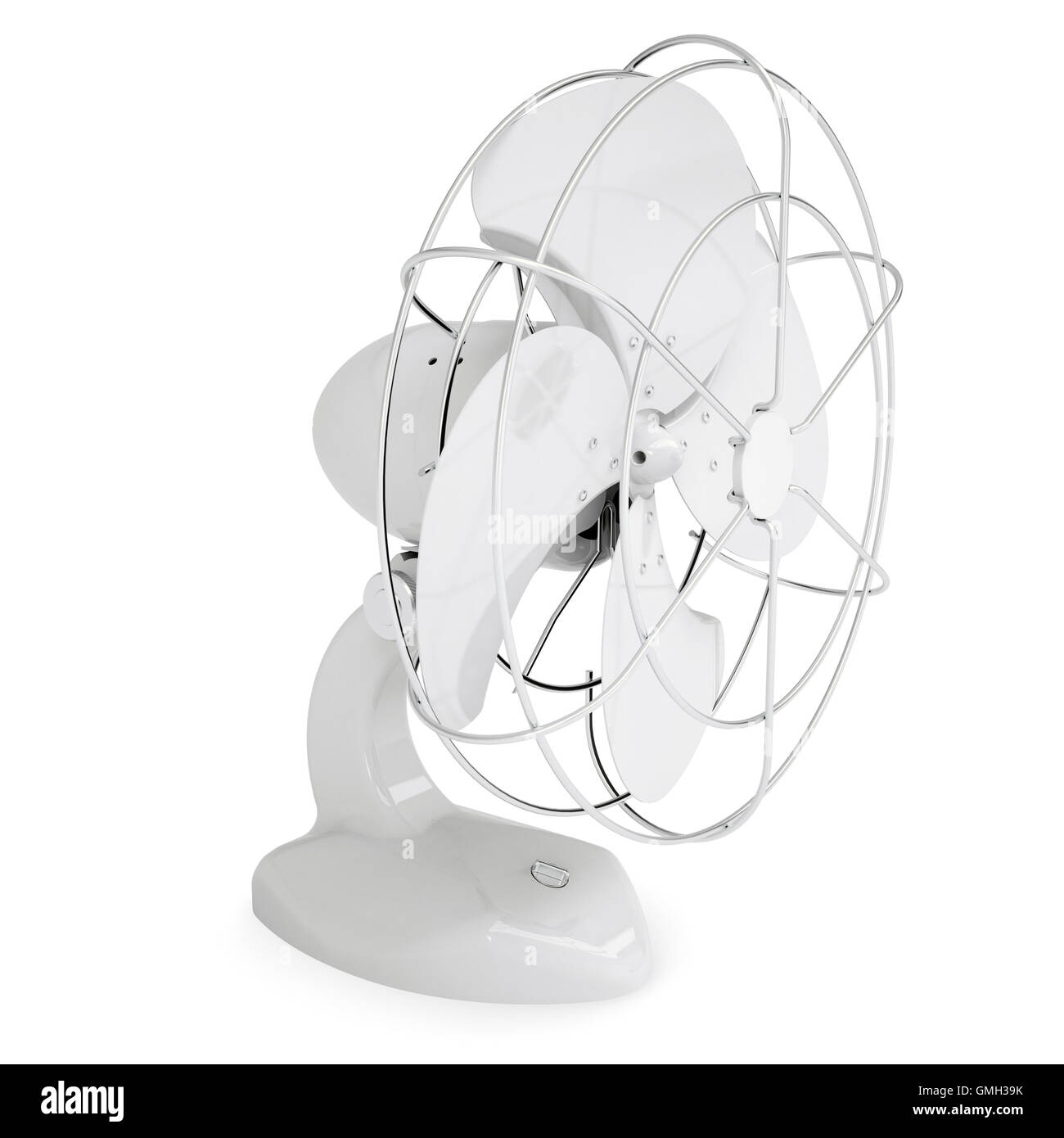White desk fan Stock Photo - Alamy