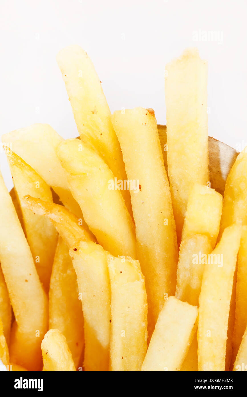 French fries in a white box Stock Photo - Alamy