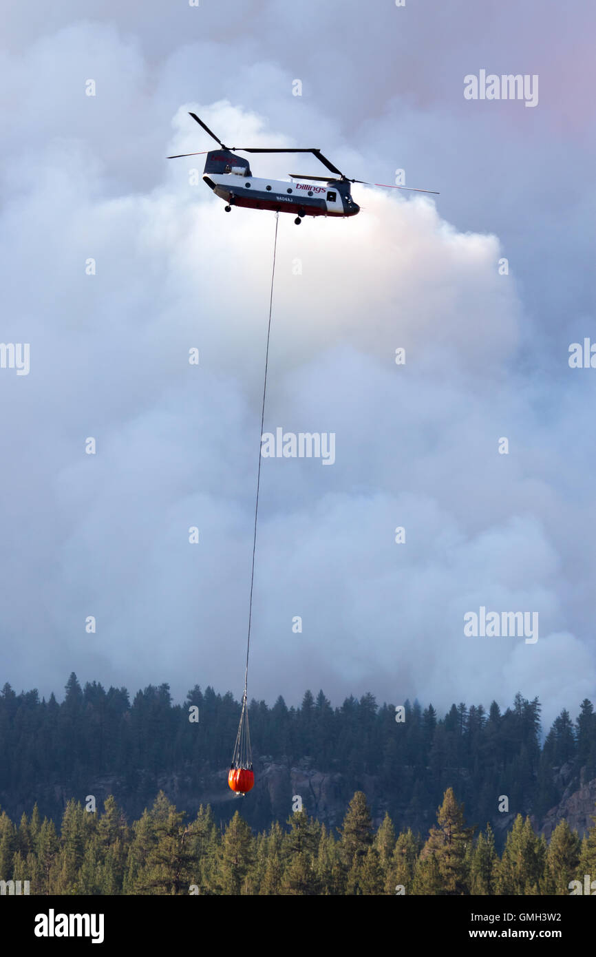 california wildfire forest. Billings Flying Services CH 47D Chinook ...