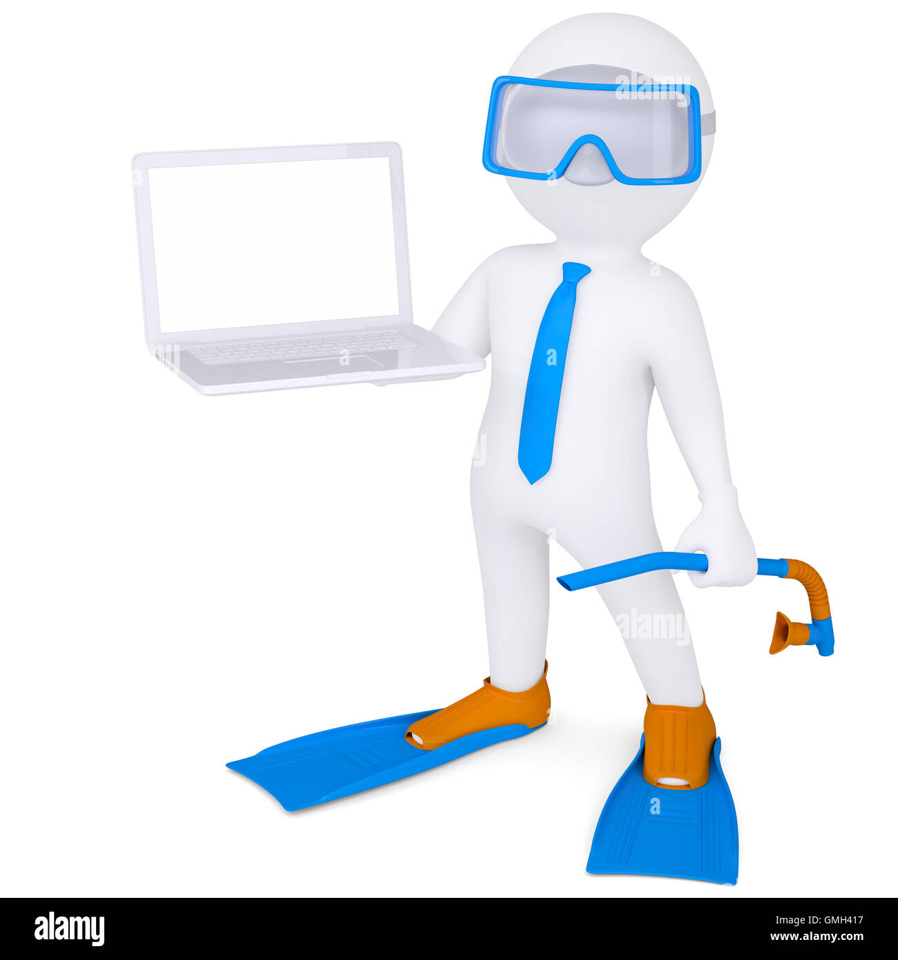 Man diving laptop computer hi-res stock photography and images - Alamy